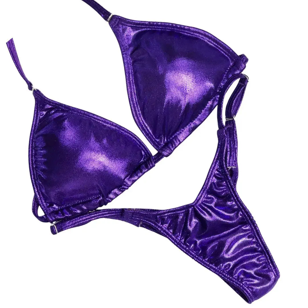 Purple Practice Posing Suit for NPC IFBB OCB Bikini Wellness Figure and Fit Model Division ...