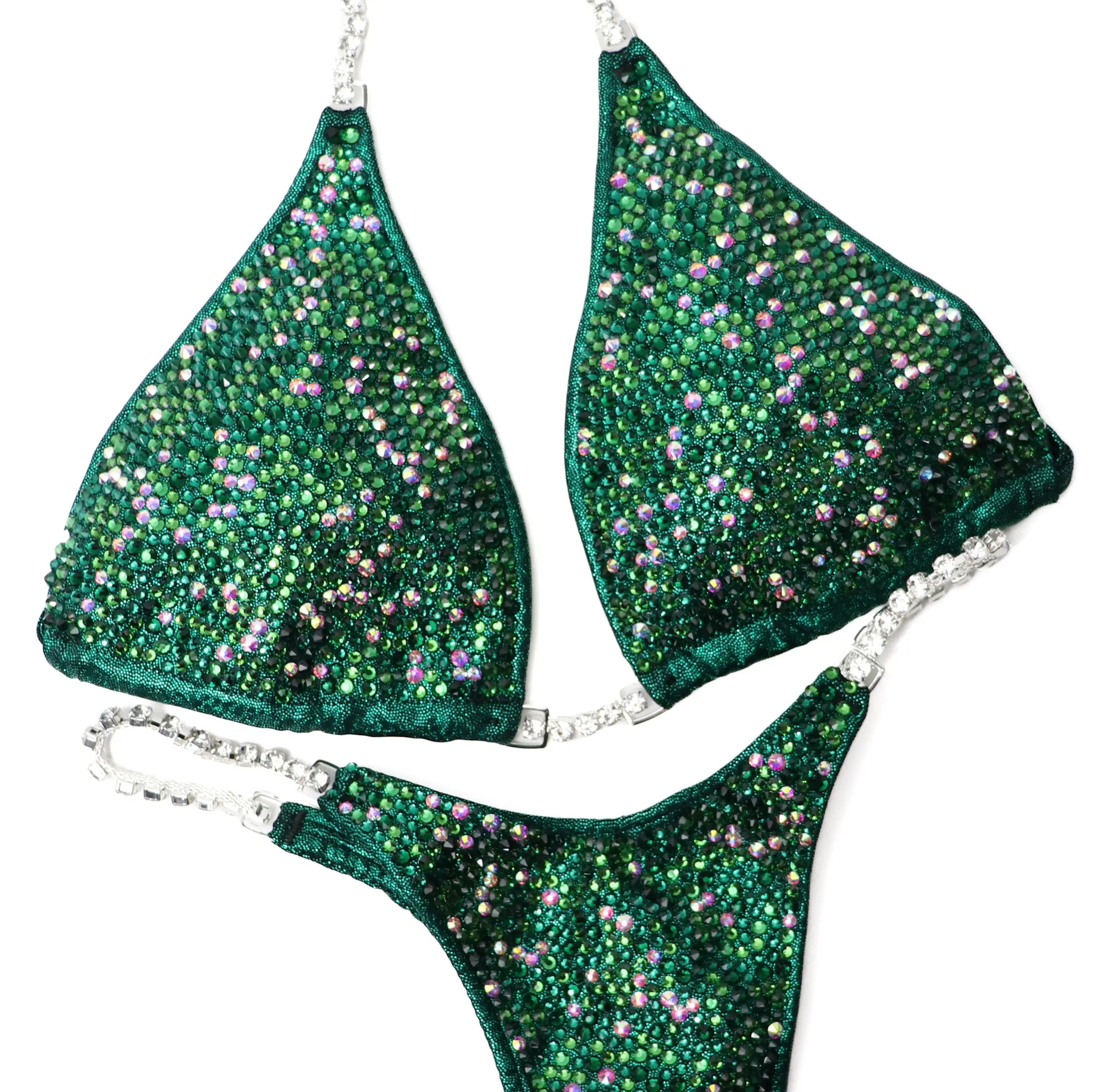 Emerald Radiance Competition Suits for NPC Bikini Wellness Competitors – Angel Competition Bikinis