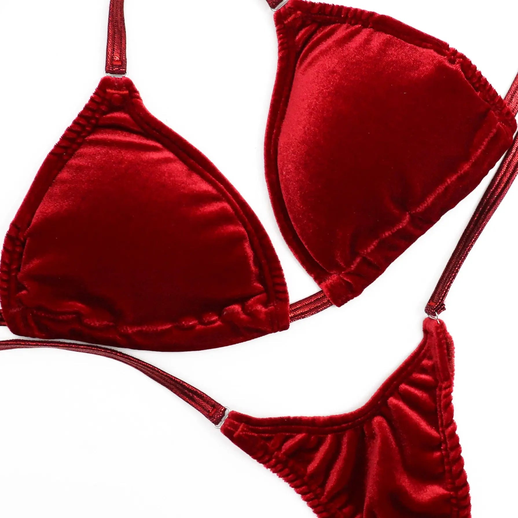 Velvet Red Posing Practice Suit - Angel Competition Bikinis The best