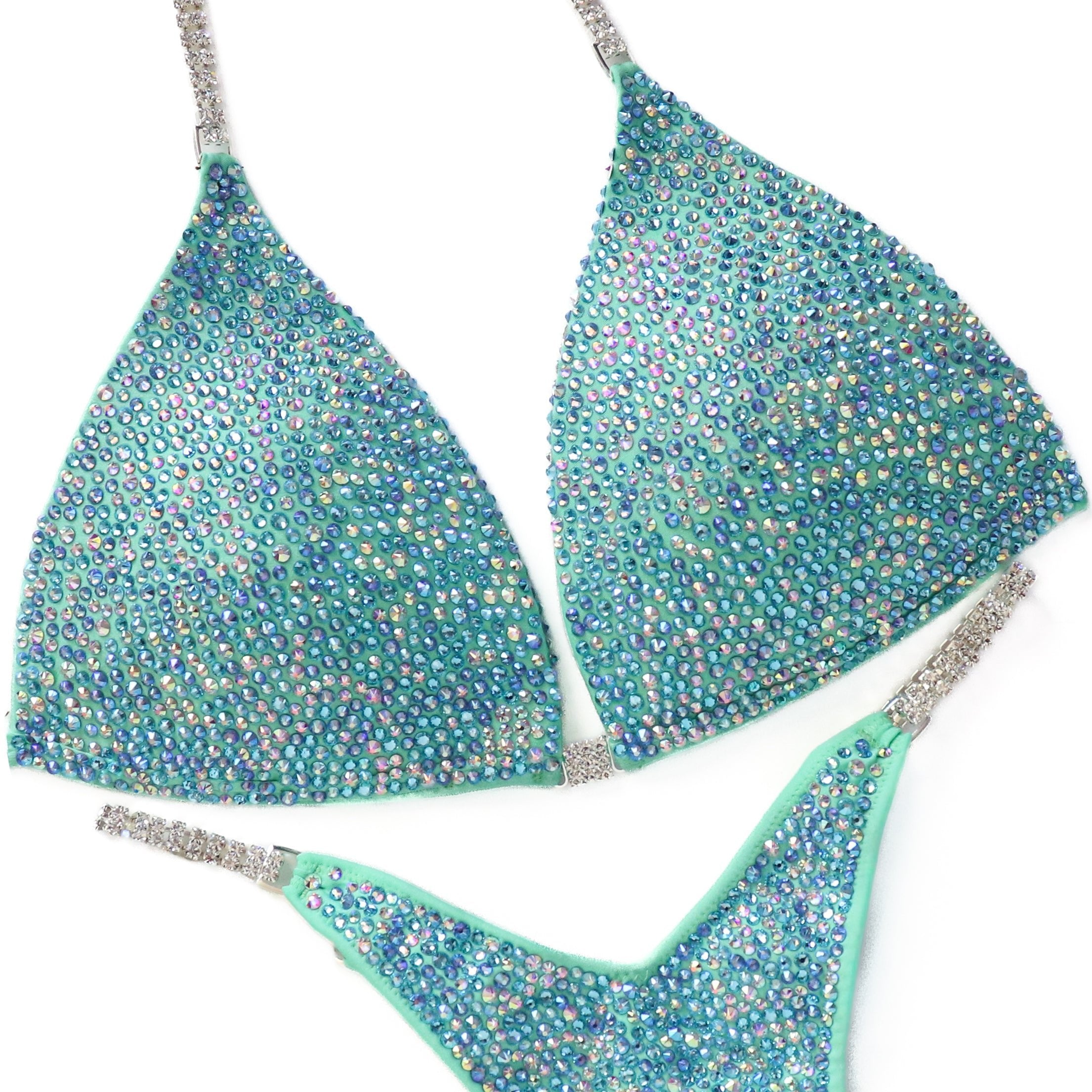 Mel's Mint Radiance NPC Competition Wellness Suit Bodybuilding Suit ...
