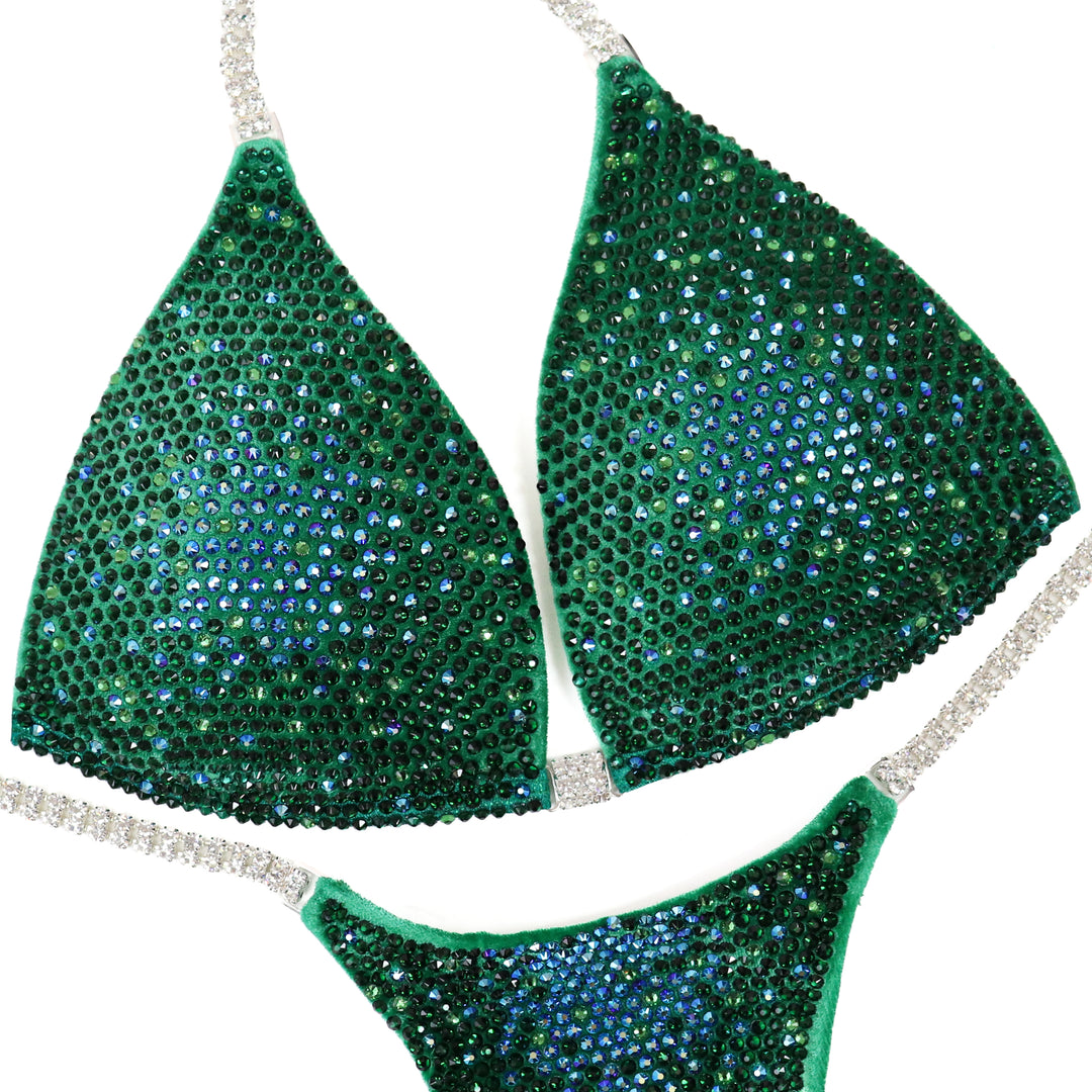 Green Crystalized Competition Suit for NPC & IFBB Bikini, Figure ...