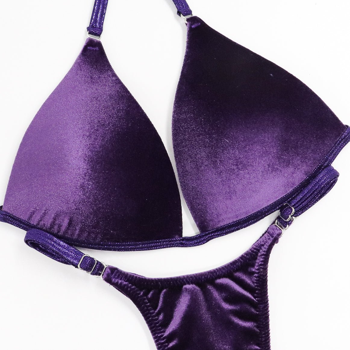 Velvet Purple Posing Practice Suit - Angel Competition Bikinis The