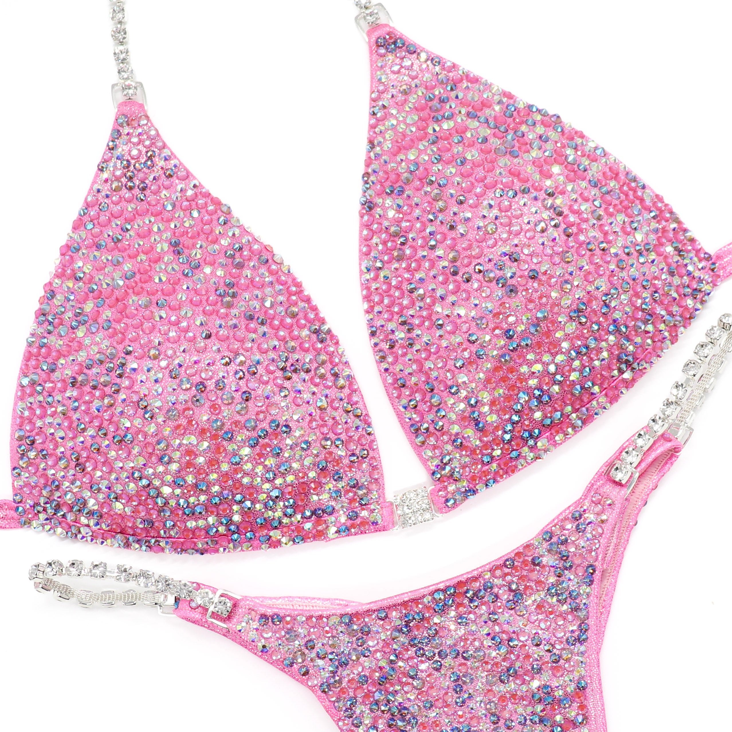 Light Pink Crystal Competition Suits for NPC Female Bodybuilders ...