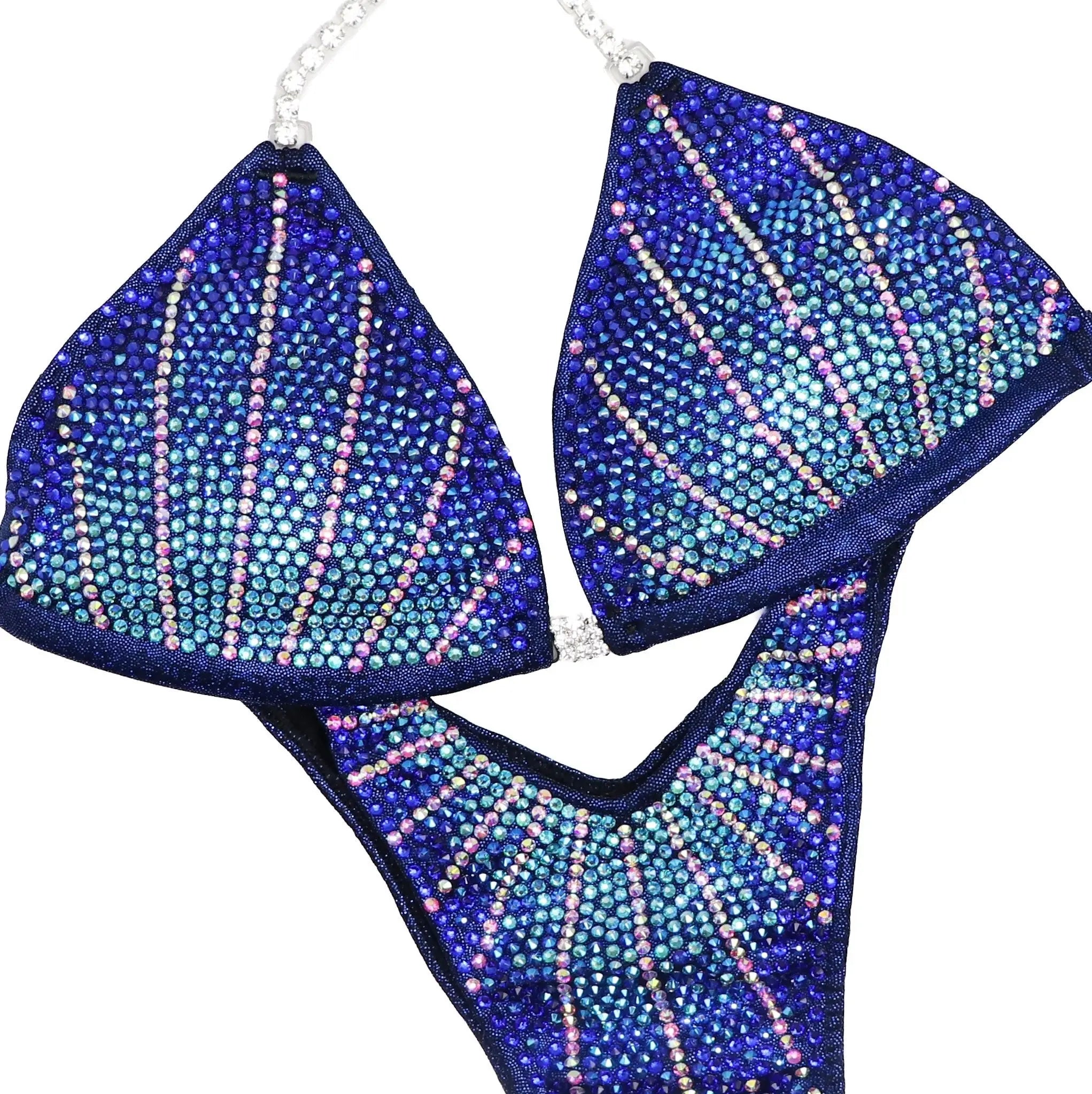 Bold Blue Cosmo Competition Suit for Female Figure Competitors – Angel ...