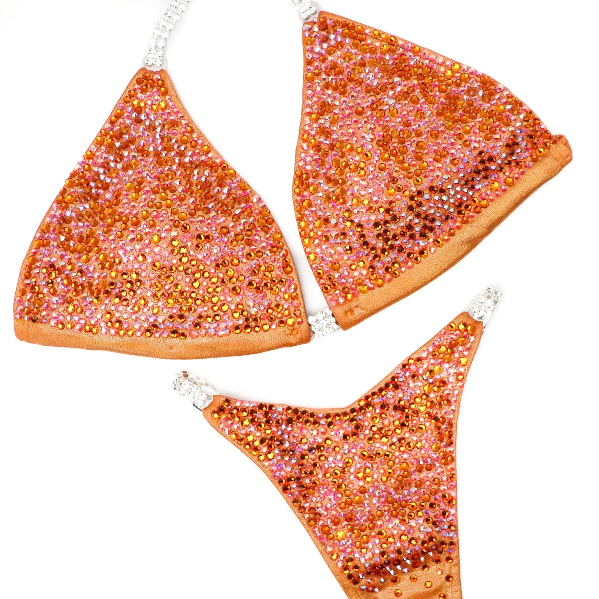 Orange Radiance Competition Suits for NPC Bikini Wellness Athletes ...