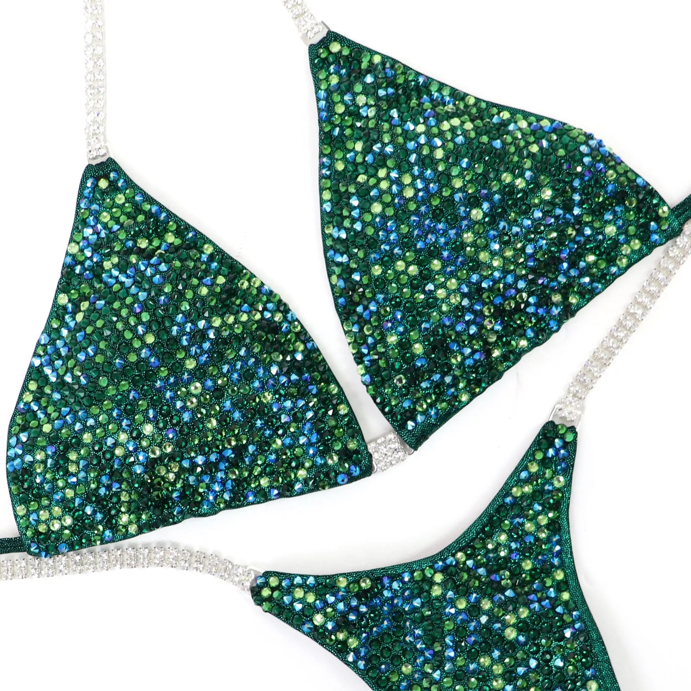 Unique Green Crystal Competition Suits for NPC IFBB Bikini Wellness ...