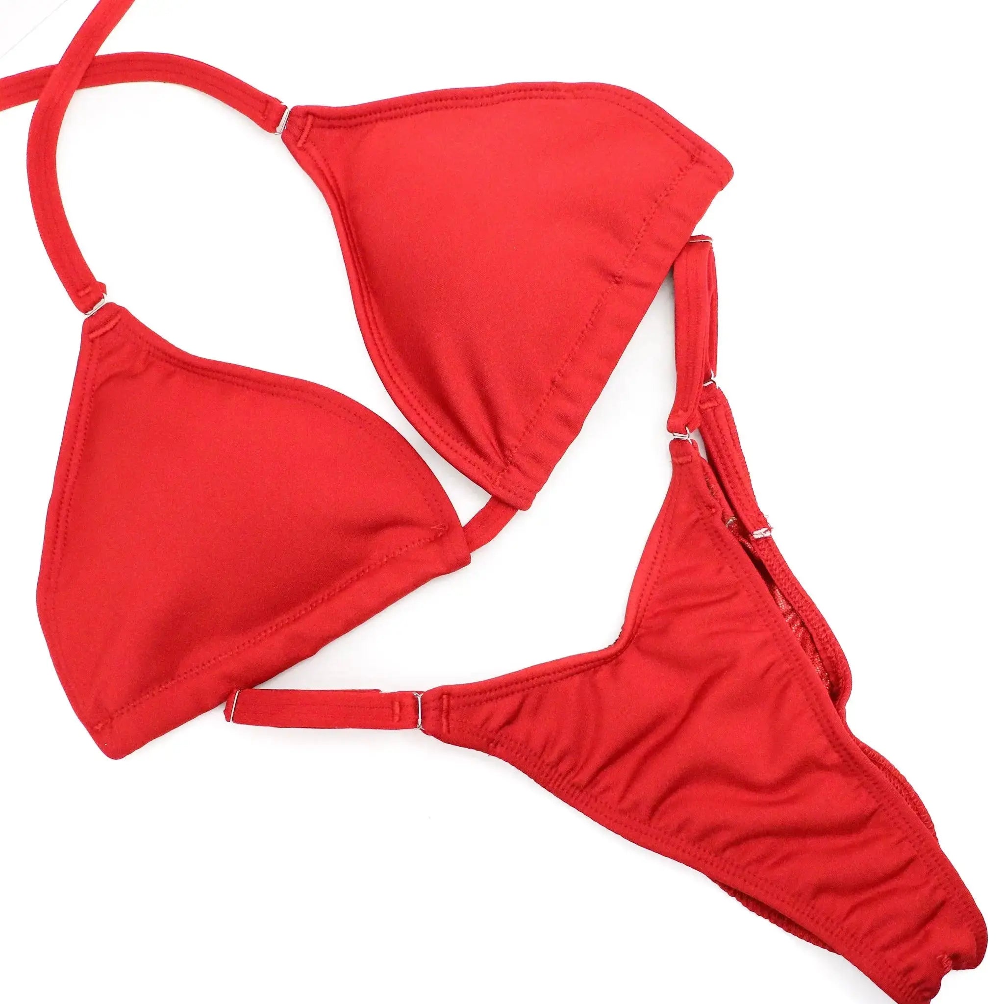 Matte Red Fit Model Competition Suit – Angel Competition Bikinis