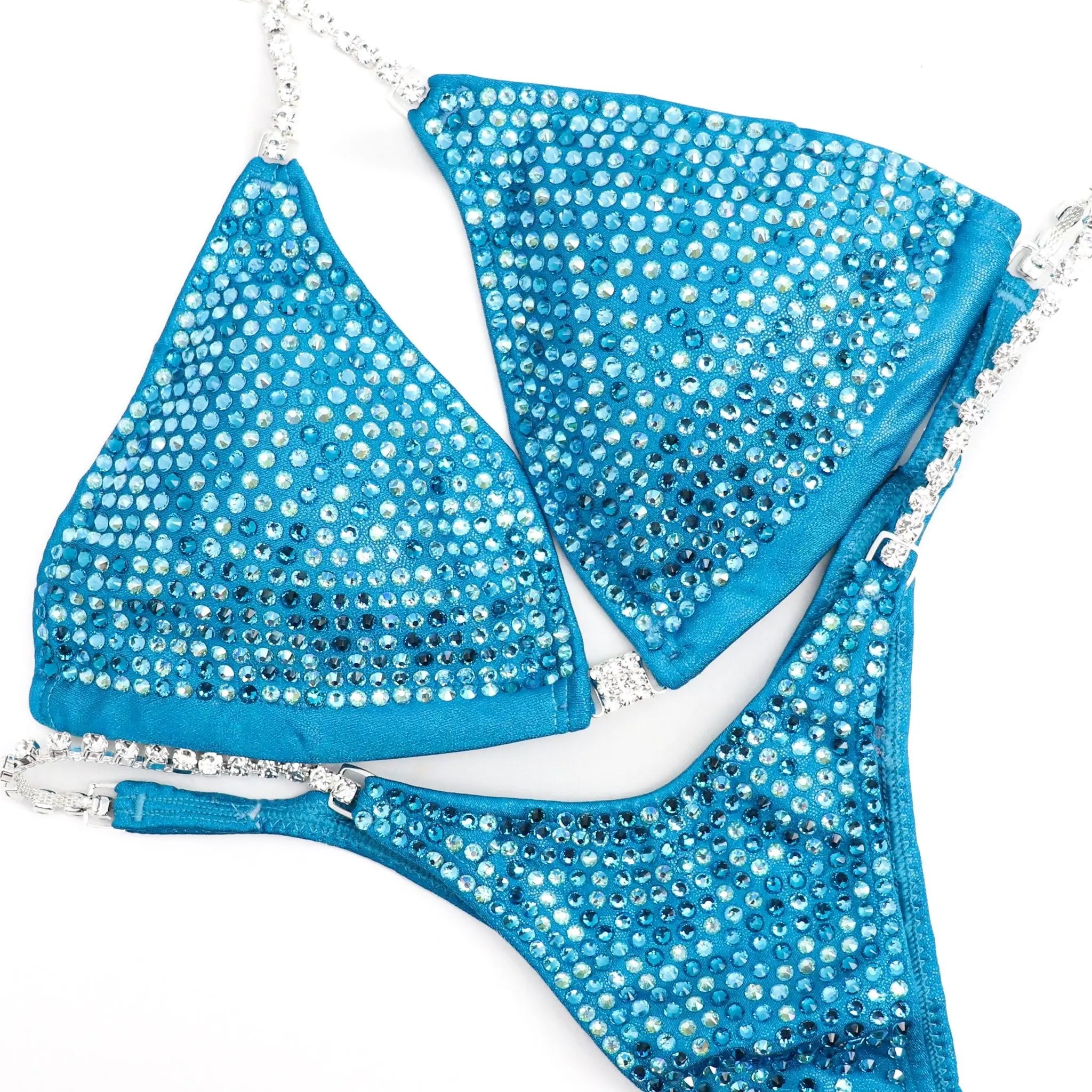 Turquoise Competition Suits for NPC IFBB Bikini Wellness Figure – Angel ...