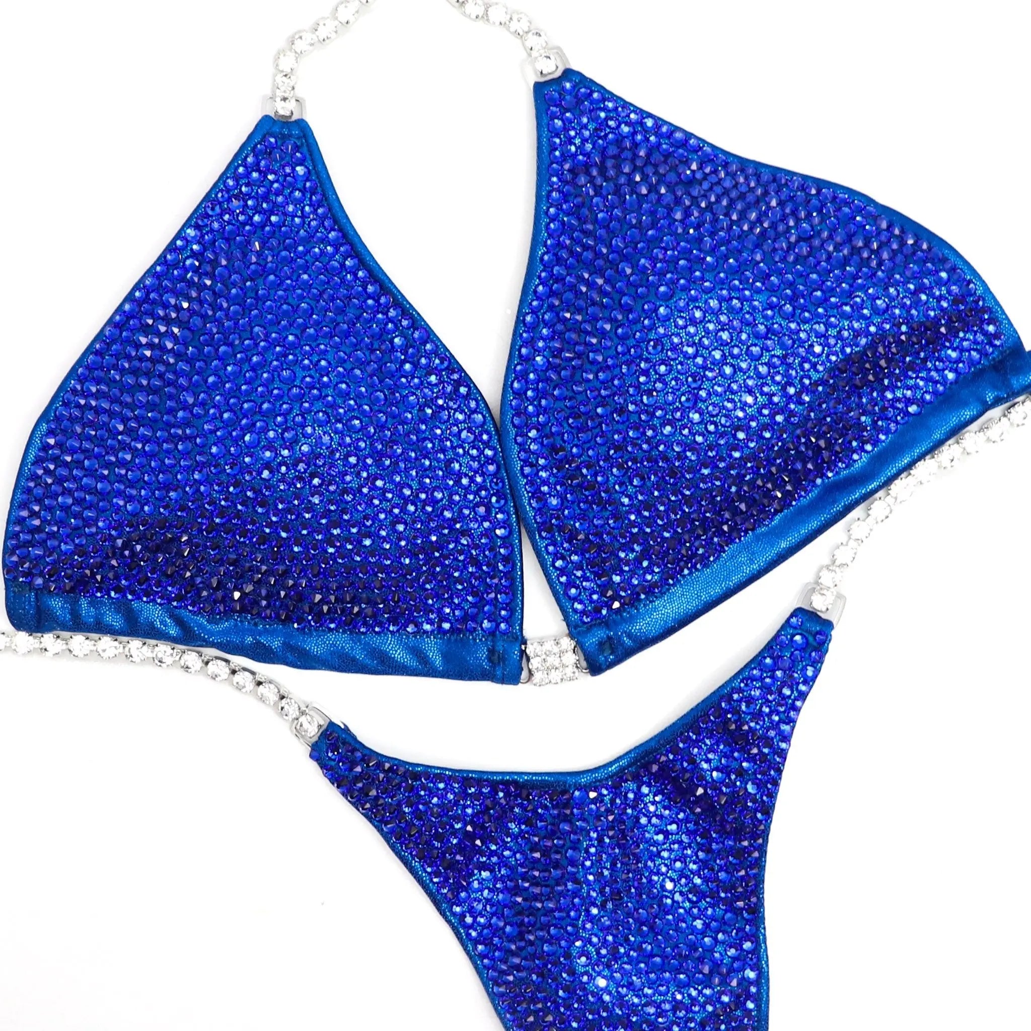 True Blue Crystal Radiance Competition Suit for Female Bodybuilders ...