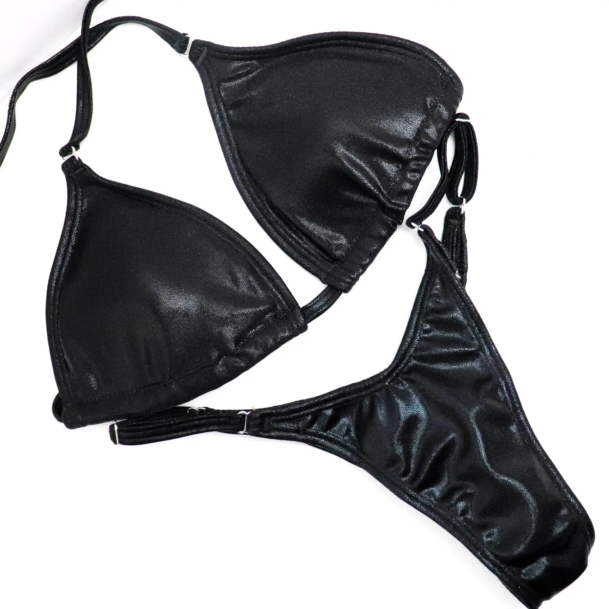 Wet Black Fit Model Competition Suit – Angel Competition Bikinis