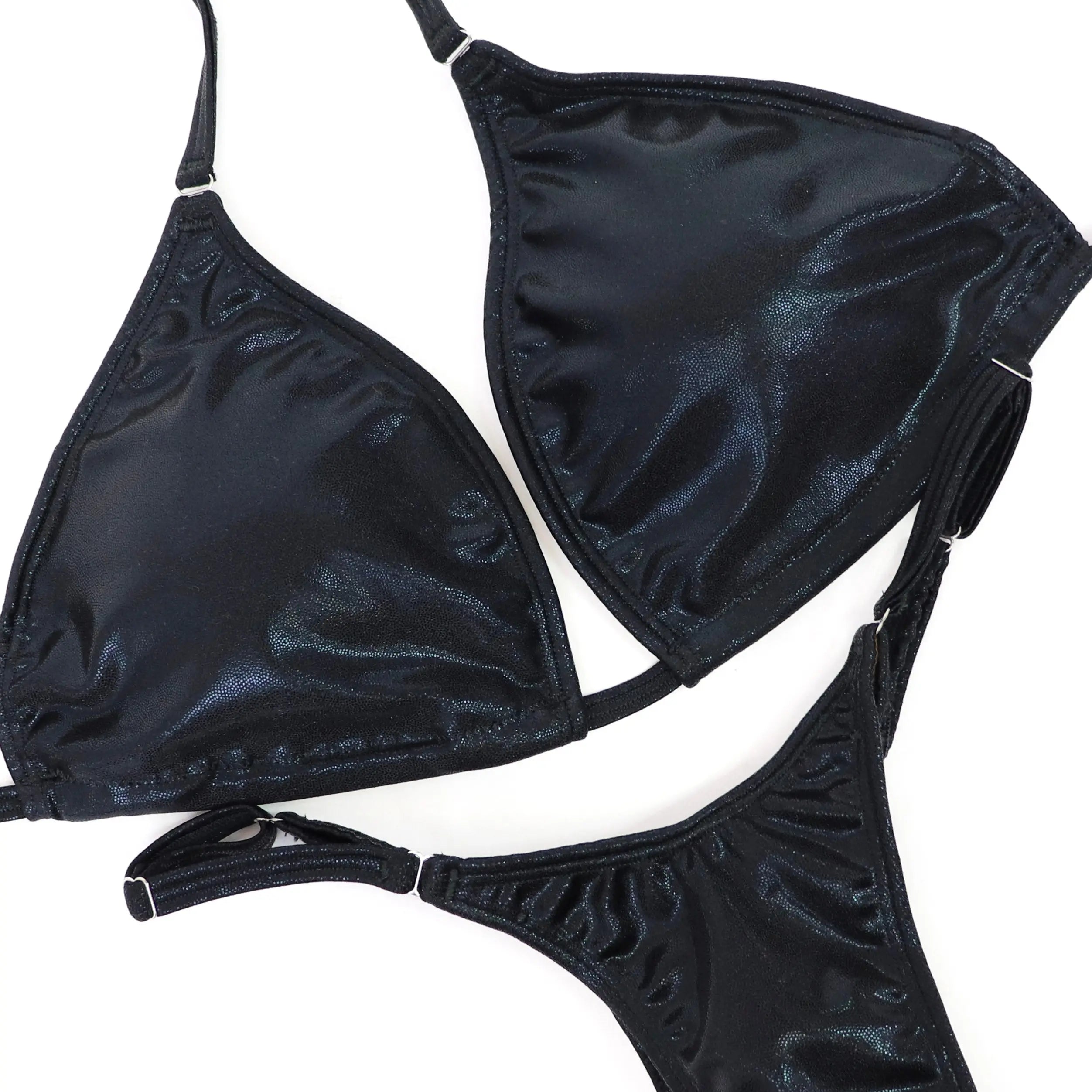 Wet Black Posing Practice Suit - Angel Competition Bikinis The best